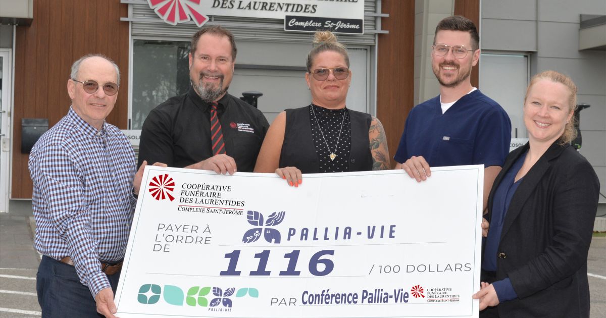 Merci à la la Coopérative funéraire des Laurentides! - Pallia-Vie
