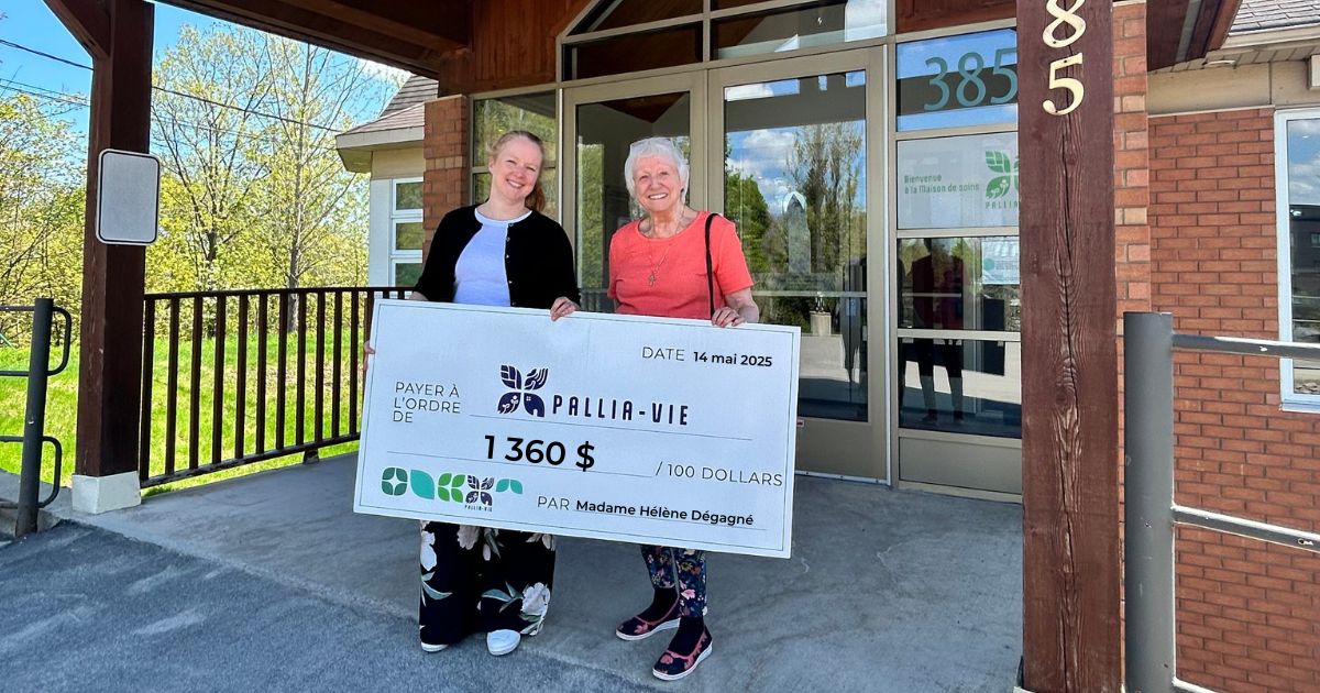 Un geste d’une grande générosité : Madame Hélène Dégagné remet 1 360 ...