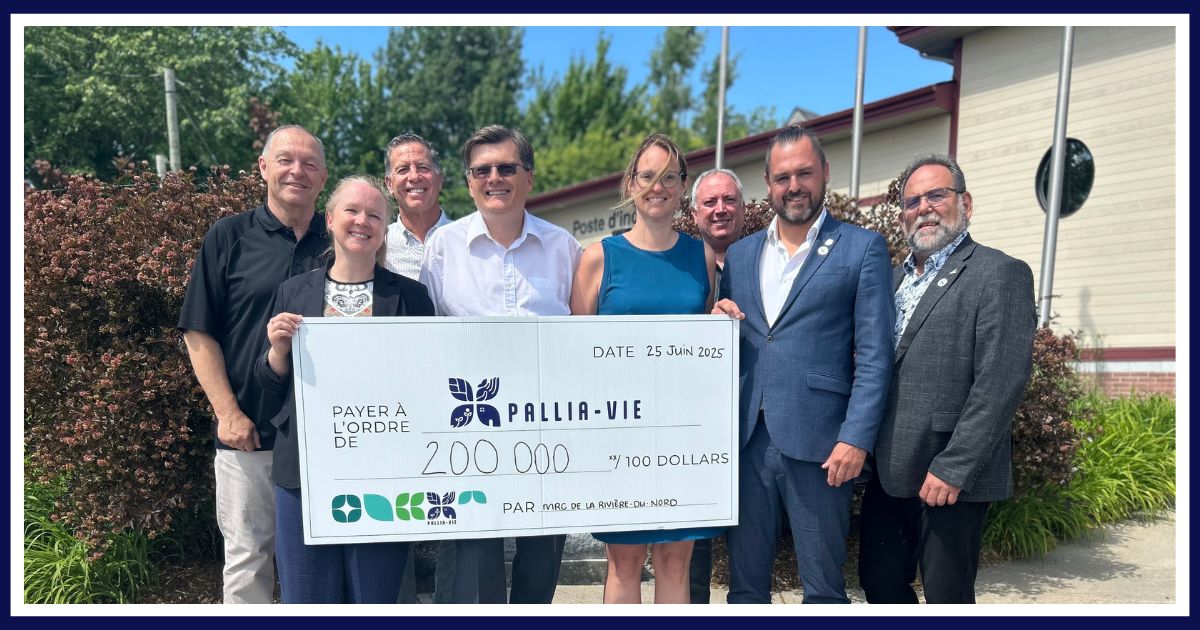 La MRC de La Rivière-du-Nord octroie 200 000 $ à Pallia-Vie pour la création du premier centre ...